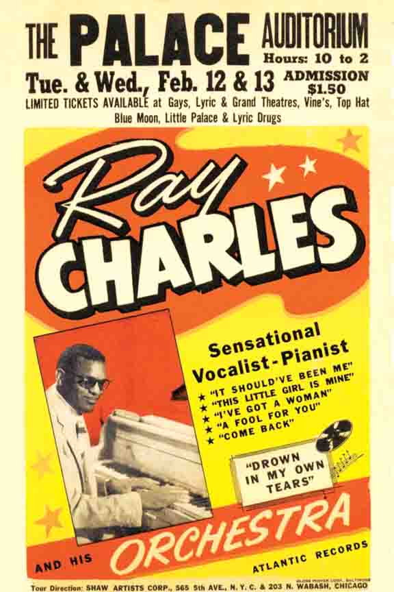 RayCharles-Palace-Theater | Vintage Road Trip Collection